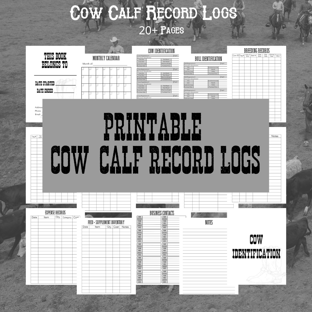 Cow Calf Records Digital Download - Printable Version – Gone Western ...